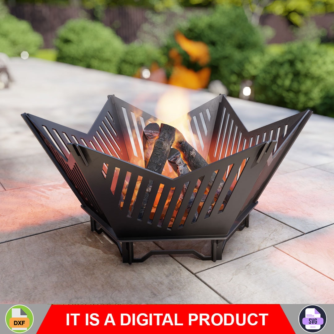Fire Pit Hex V1. Digital Product, Files DXF, SVG for CNC, Plasma, Laser ...