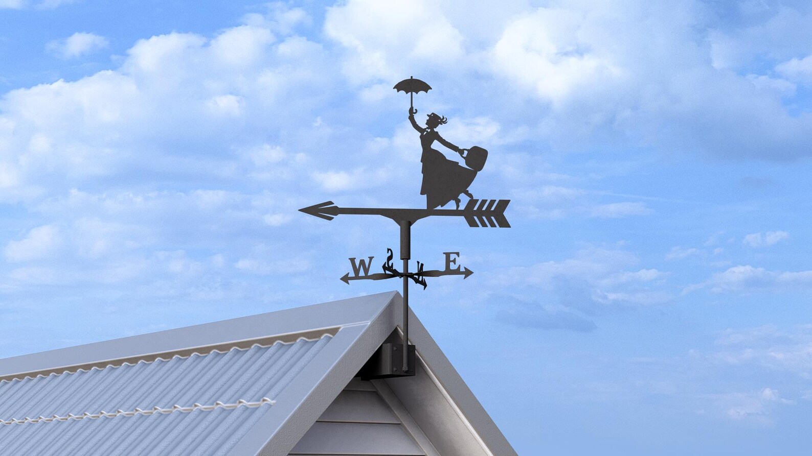 Mary Poppins Weather Vane Three Sizes. Digital Product, Files DXF, SVG ...