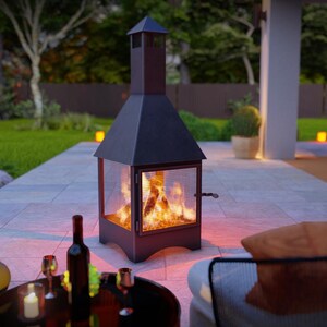Outdoor Fireplace Vision Square With Spark Arrestor. Digital Product ...