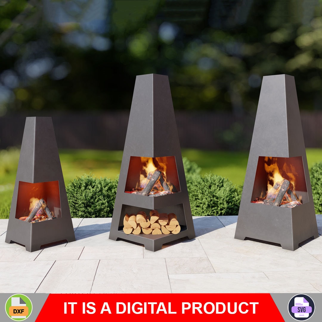 Pyramid V4 3 Types. Digital Product, Files DXF, SVG for CNC, Plasma ...