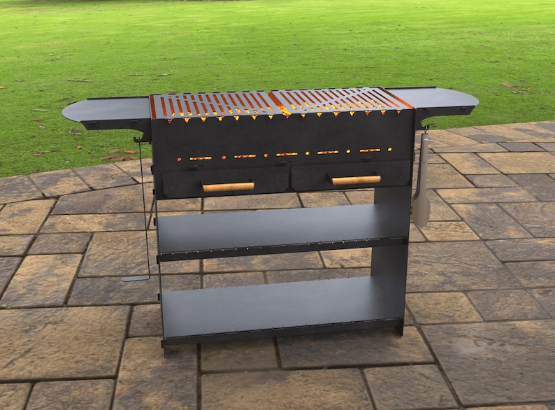Collapsible Grill With an Ashtray, Digital Goods, Files DXF, SVG for ...