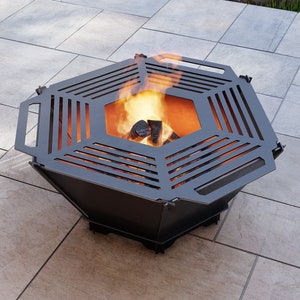 Fire Pit With Grill Hexagon 5 in 1. Digital Product, Files DXF, SVG for ...