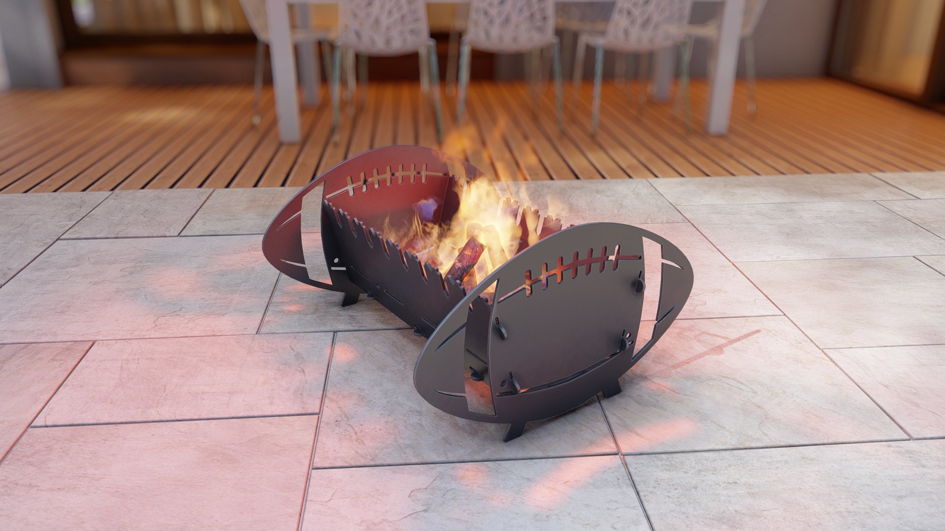 American Football Fire Pit With Grill. Digital Product, Files DXF, SVG ...