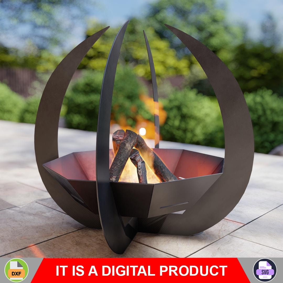 Fire Pit Claw Octagon. Digital Product, Files DXF, SVG for CNC, Plasma ...