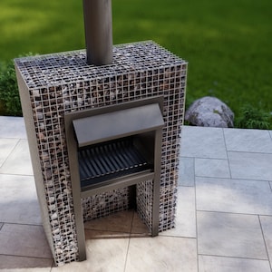 Gabion Fireplace. Digital Product, Files DXF, SVG for CNC, Plasma ...