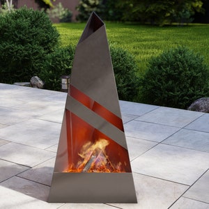 Pyramid V8 2 Sizes. Digital Product, Files DXF, SVG for CNC, Plasma, Laser. Outdoor Fire Pit ...