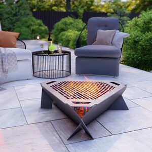 Fire Pit With Grill Triangle 3 Size. Digital Product Files DXF, SVG for ...