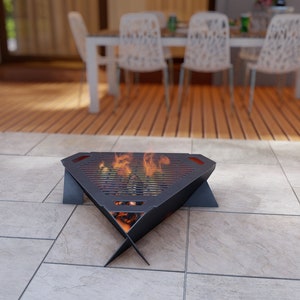 Fire Pit With Grill Triangle 3 Size. Digital Product Files DXF, SVG for ...