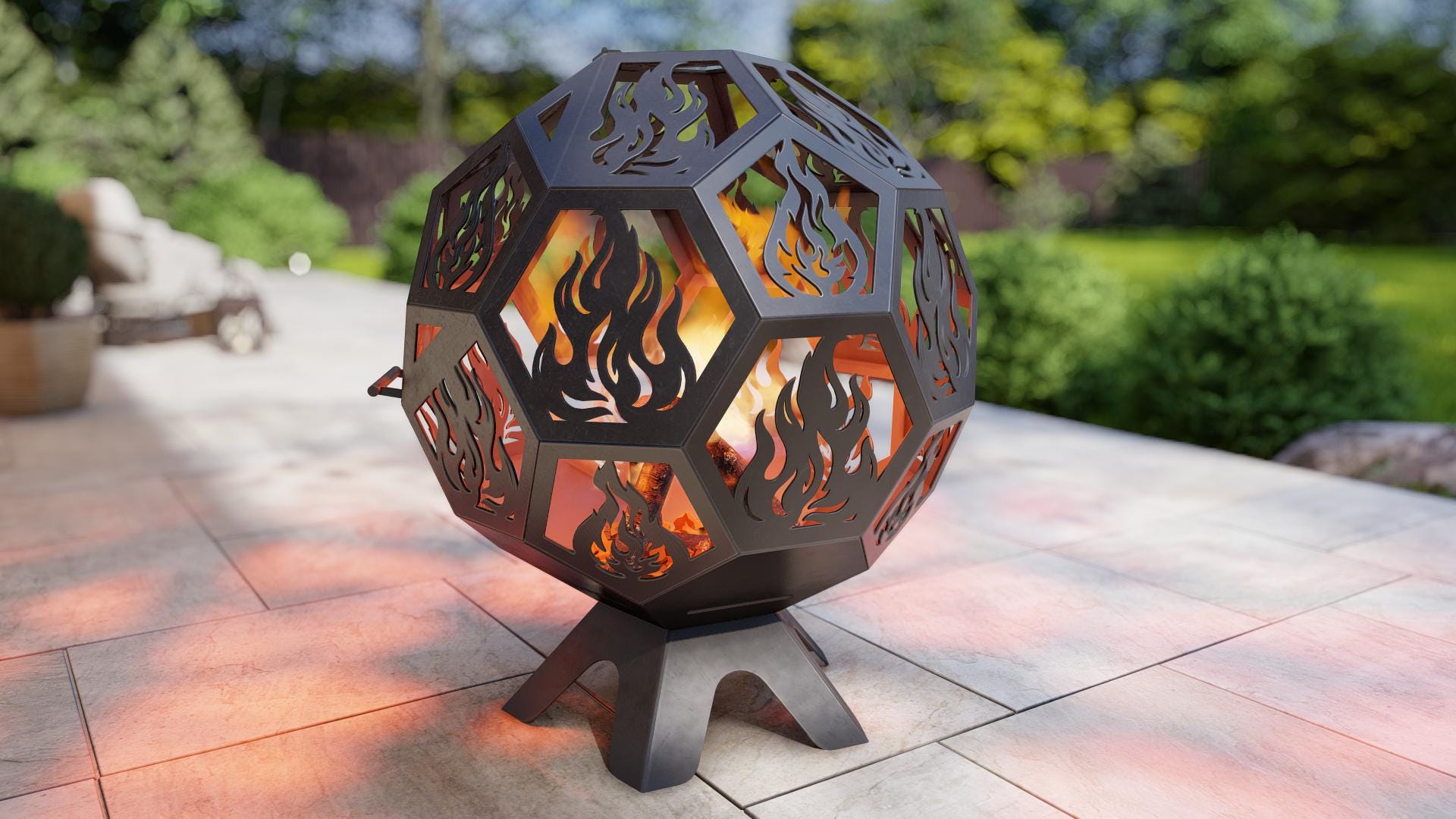Fireball With Lid. Digital Product, Files DXF, SVG for CNC, Plasma ...
