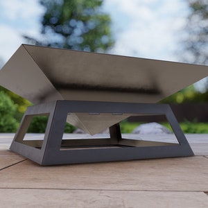 Fire Pit Square Fly 2 Sizes. Digital Product, Files DXF, SVG for CNC ...