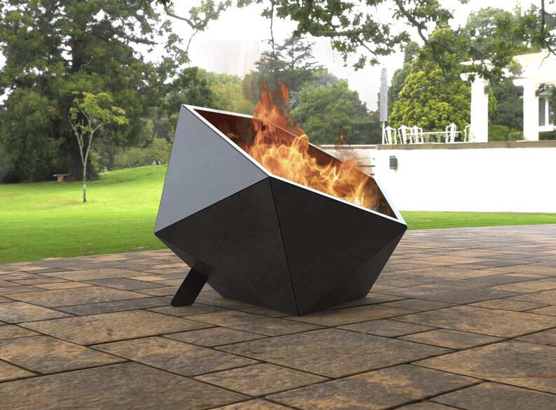 Fireplace Fire Pit With Legs, Digital Product, Files DXF, SVG for Cnc ...