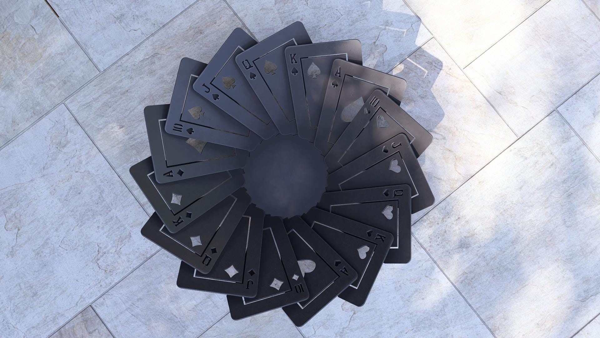 Royal Flush Fire Pit. Digital Product, Files DXF, SVG for CNC, Plasma ...