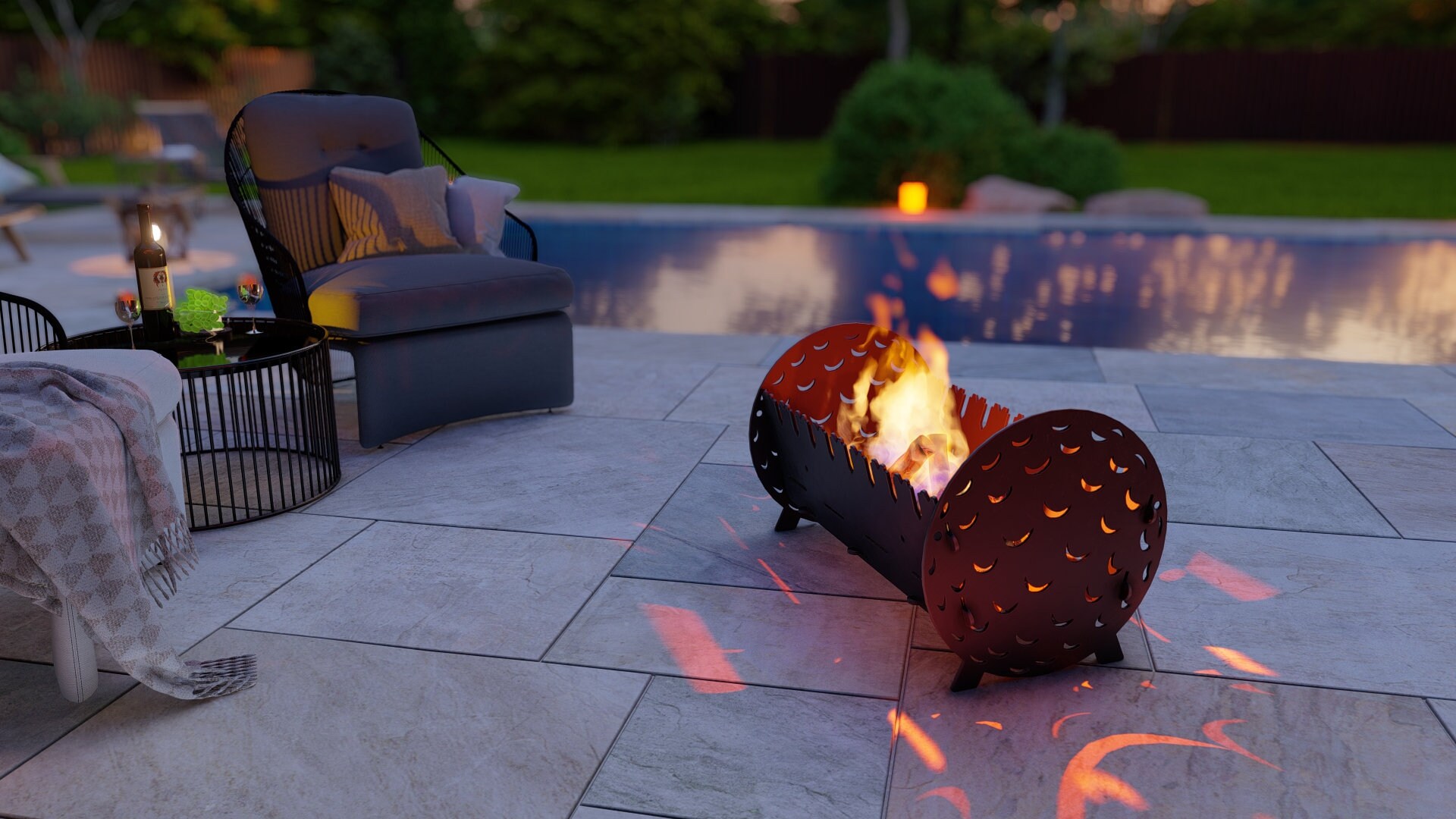 Golf Fire Pit With Grill. Digital Product, Files DXF, SVG for CNC ...