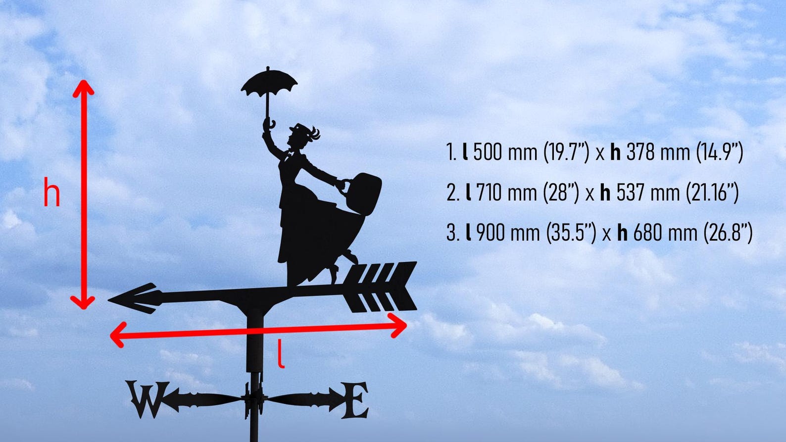 Mary Poppins Weather Vane Three Sizes. Digital Product, Files DXF, SVG ...