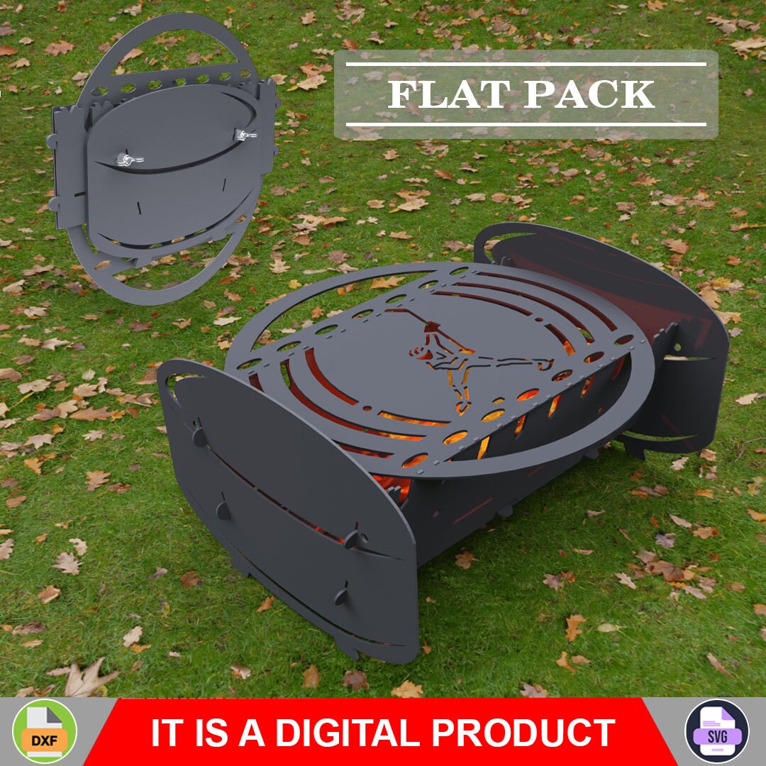 Fire Pit With Grill Hockey. Digital Product Files DXF SVG - Etsy