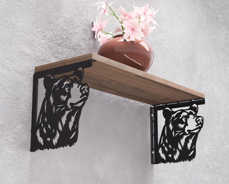 Bear Shelf Brackets, Digital Product, Files DXF, SVG for CNC, Plasma ...