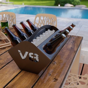Beer and Soda Holder Engine V8 II. Digital Product, Files DXF, SVG for ...