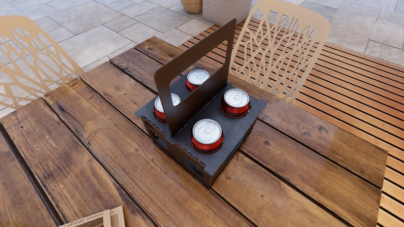 Beer and Soda Holder. Digital Product, Files DXF, SVG for CNC, Plasma ...