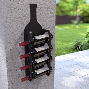 Wall Wine Rack Bottle. Digital Product, Files DXF, SVG for CNC, Plasma ...