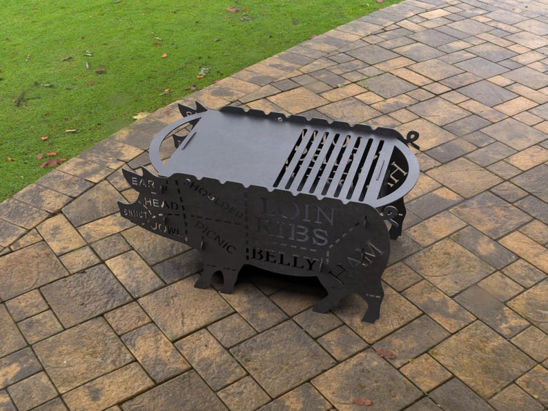 Pig Fire Pit, Digital Product, Files DXF, SVG for CNC, Plasma, Laser ...