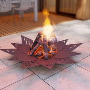 Fire Pit Flower V2. Digital Product, Files DXF, SVG for CNC, Plasma ...