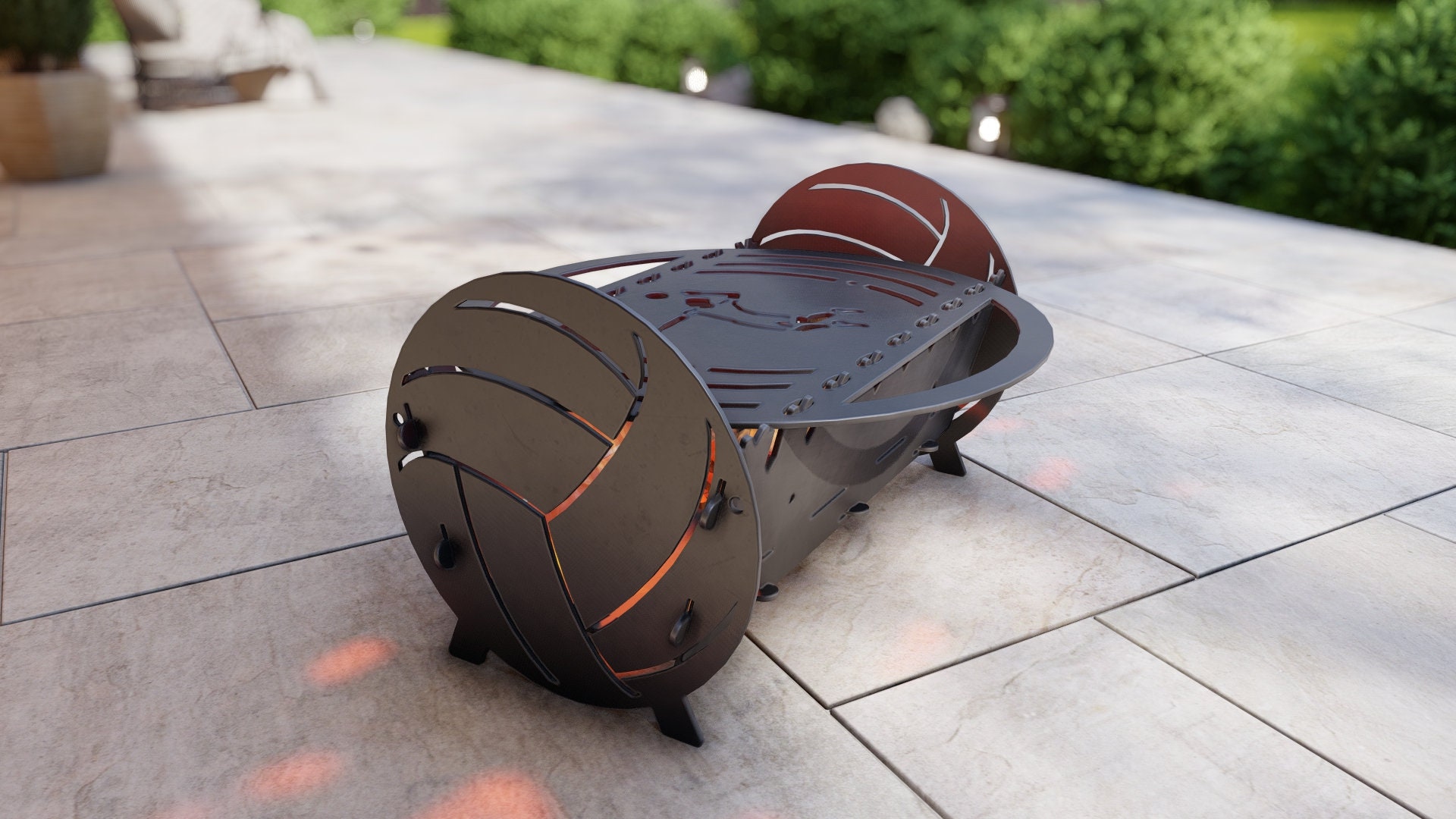 Volleyball Fire Pit With Grill. Digital Product, Files DXF, SVG for CNC ...