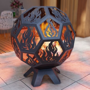 Fireball With Lid. Digital Product, Files DXF, SVG for CNC, Plasma ...