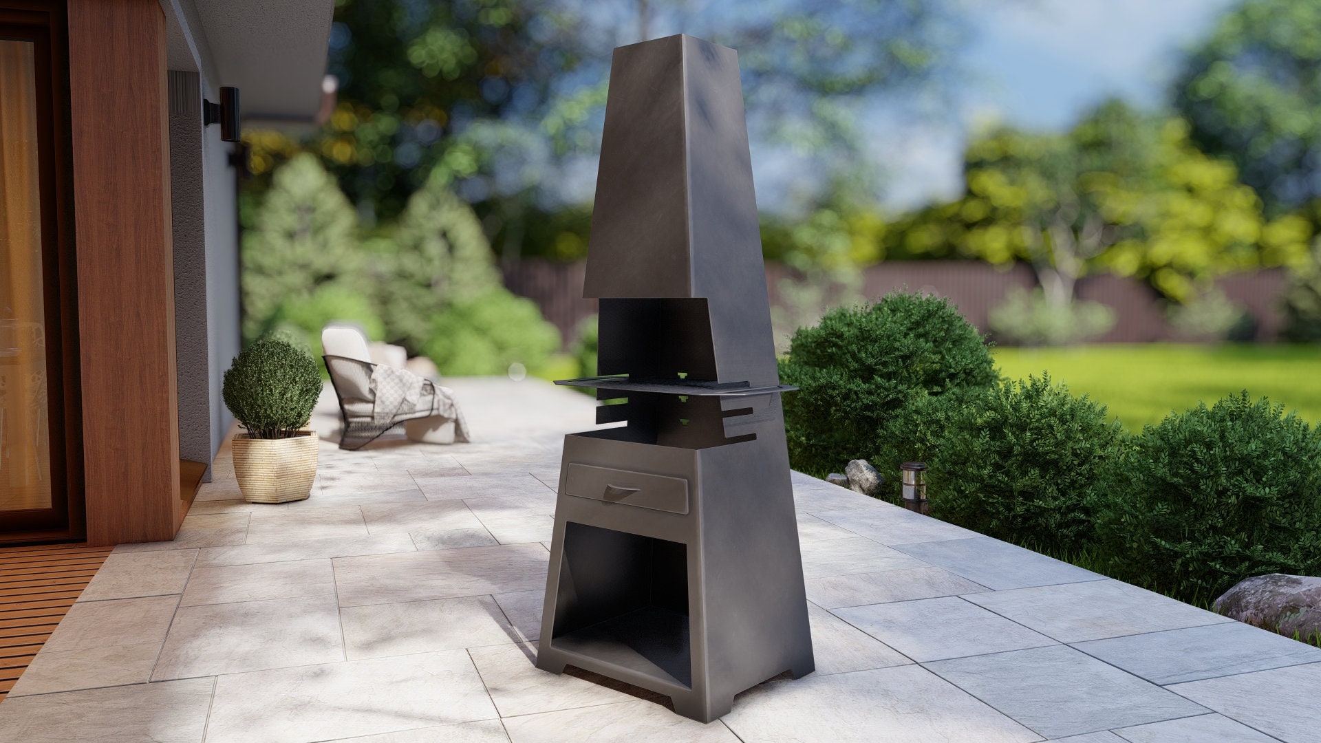 Pyramid V2 With Grill. Digital Product, Files DXF, SVG for CNC, Plasma ...