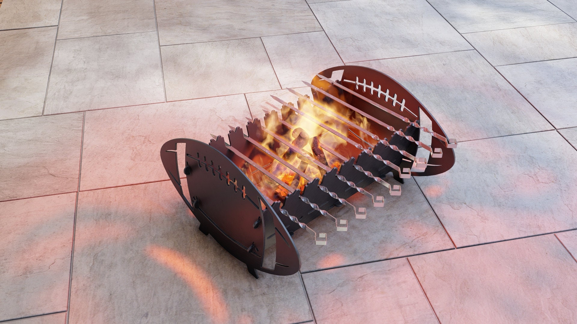 American Football Fire Pit With Grill. Digital Product, Files DXF, SVG ...