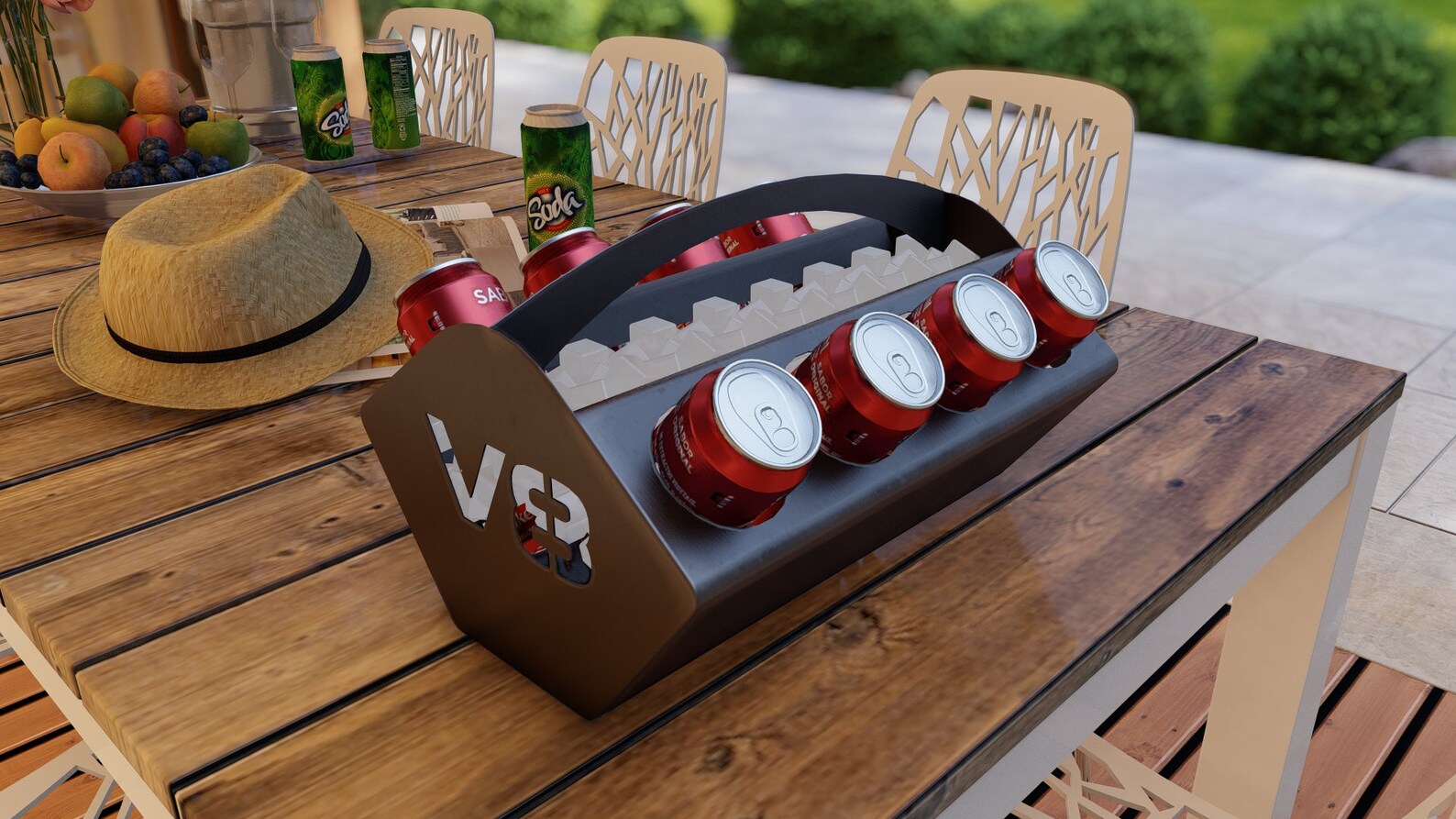 Beer and Soda Holder Engine V8 II. Digital Product, Files DXF, SVG for ...