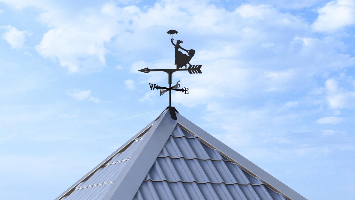 Mary Poppins Weather Vane Three Sizes. Digital Product, Files DXF, SVG ...