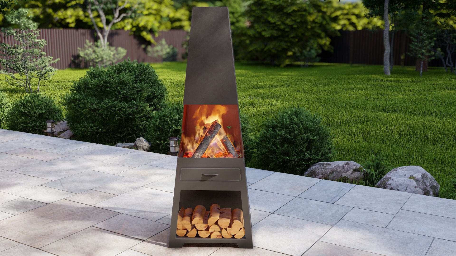 Pyramid V2 With Grill. Digital Product, Files DXF, SVG for CNC, Plasma ...