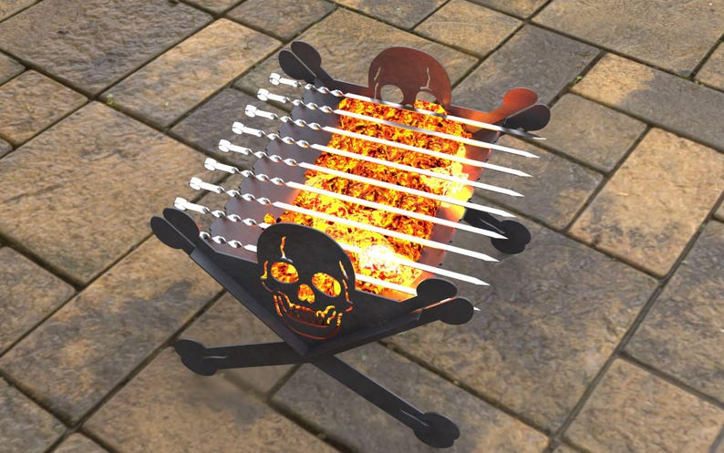 Jolly Roger Fire Pit, Digital Product, Files DXF, SVG for CNC, Plasma ...