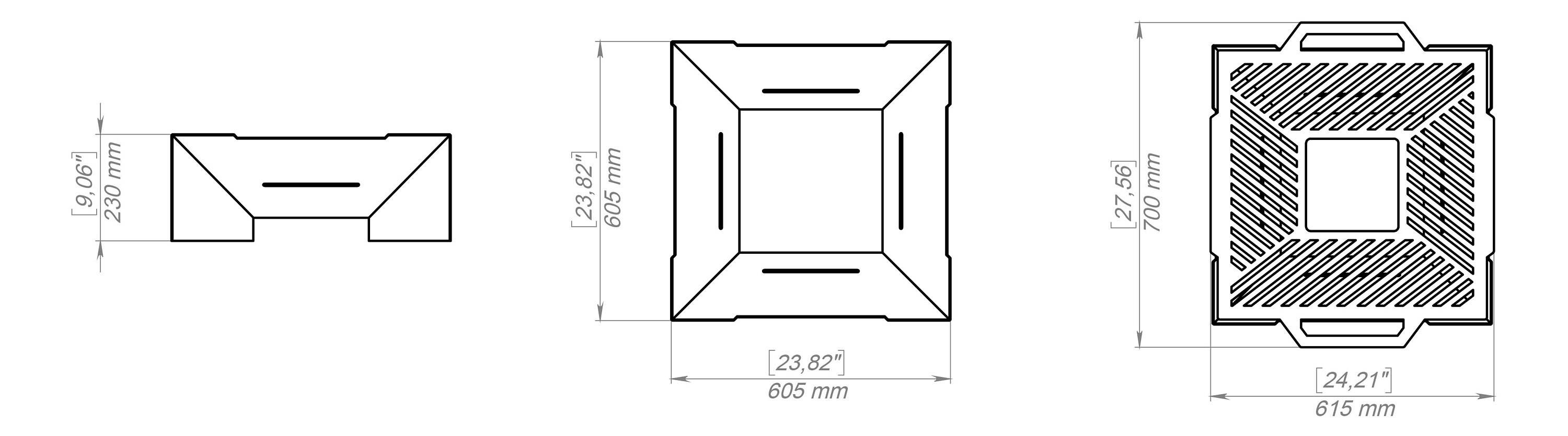Fire Pit With Grill Square V2. Digital Product, Files DXF, SVG for CNC ...