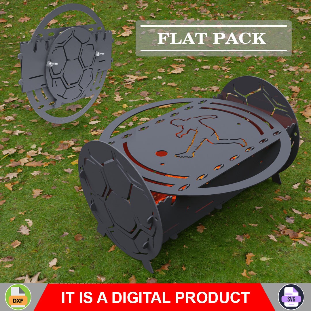 Fire Pit With Grill Football. Digital Product Files DXF SVG - Etsy