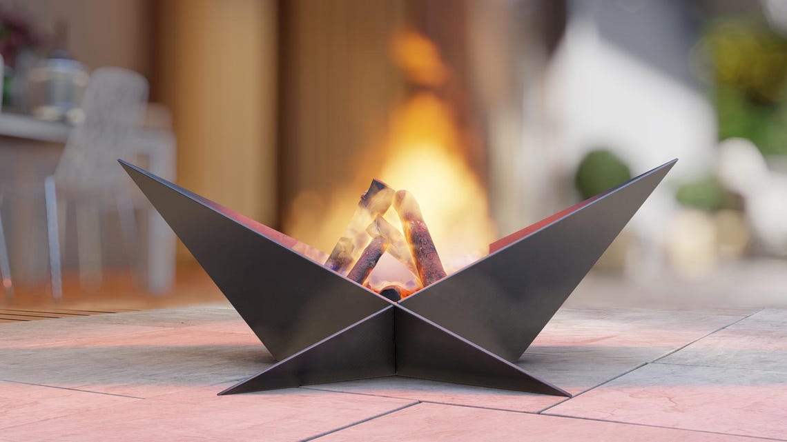 Fire Pit Paper Boat. Digital Product, Files DXF, SVG for CNC, Plasma ...