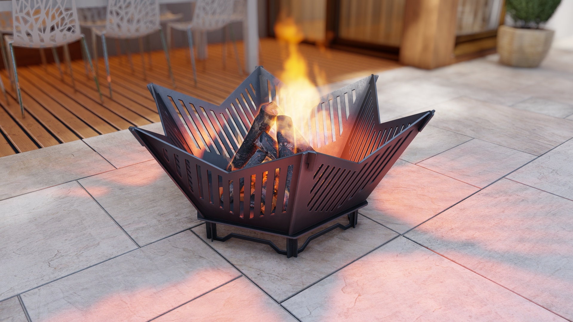 Fire Pit Hex V1. Digital Product, Files DXF, SVG for CNC, Plasma, Laser ...
