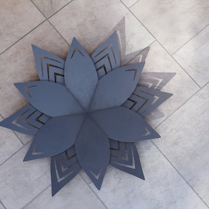 Fire Pit Flower V2. Digital Product, Files DXF, SVG for CNC, Plasma ...