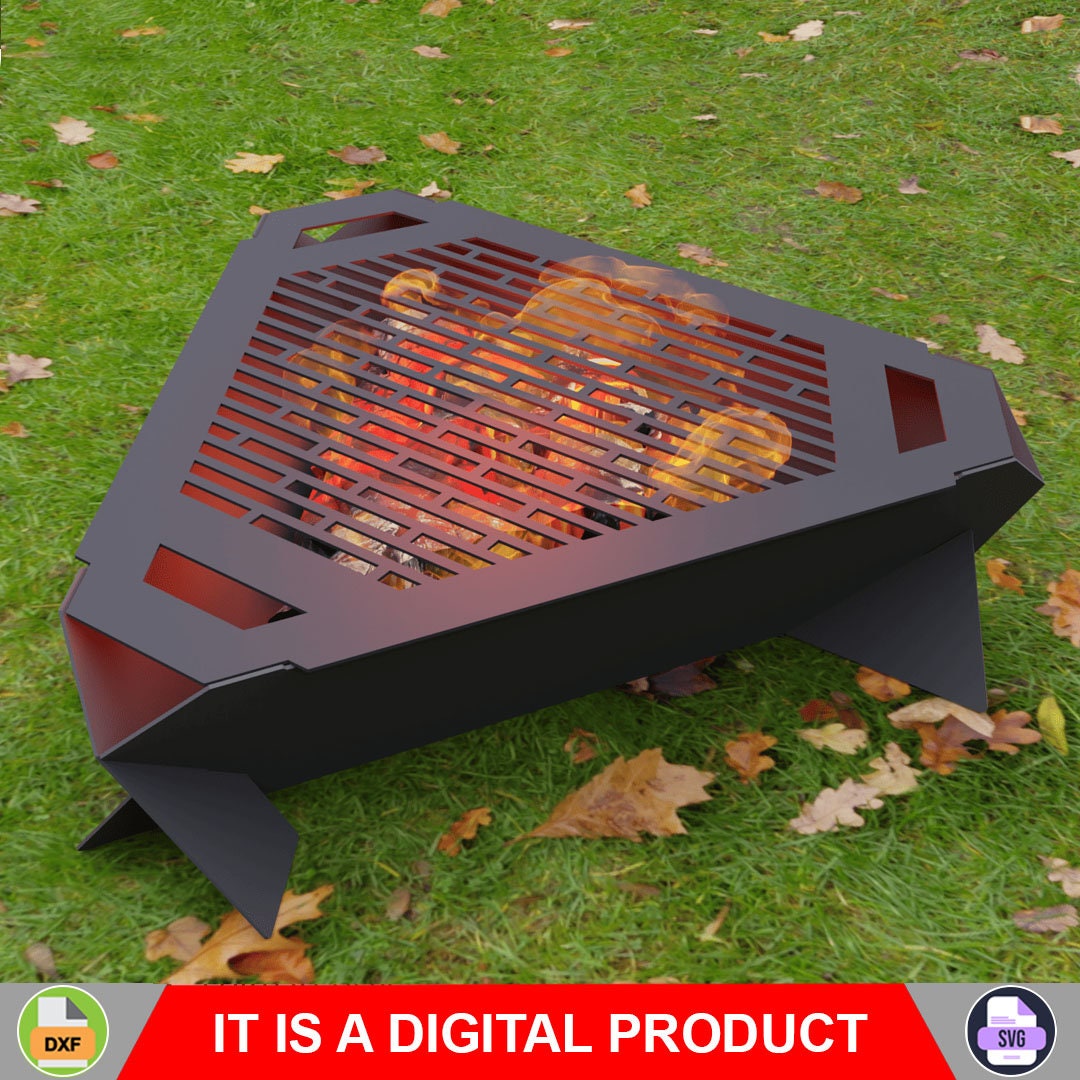 Fire Pit With Grill Triangle 3 Size. Digital Product Files - Etsy