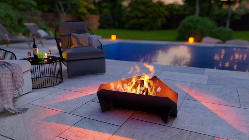 Fire Pit With Grill Triangle 3 Size. Digital Product Files DXF, SVG for ...