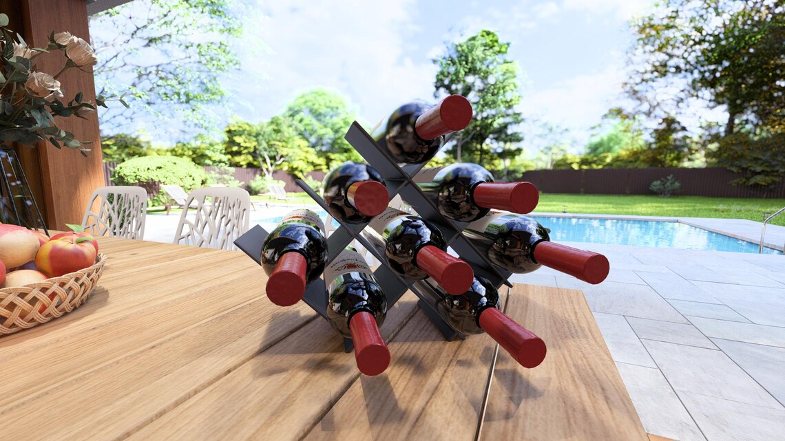 Wine Rack Flatlink. Digital Product, Files DXF, SVG for CNC, Plasma ...
