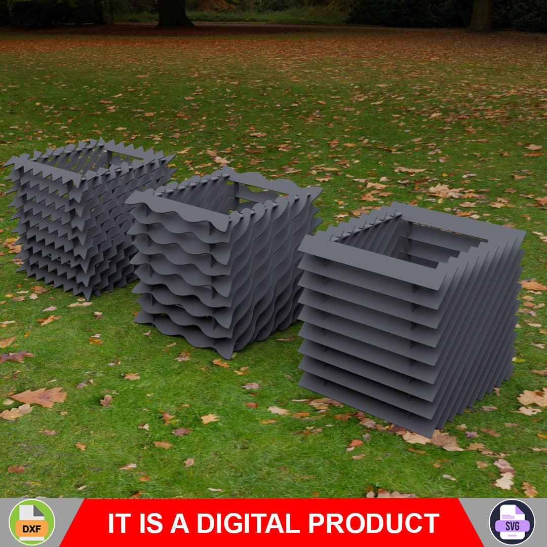 Fire Pit Cube 3 in 1. Digital Product Files DXF SVG for CNC - Etsy