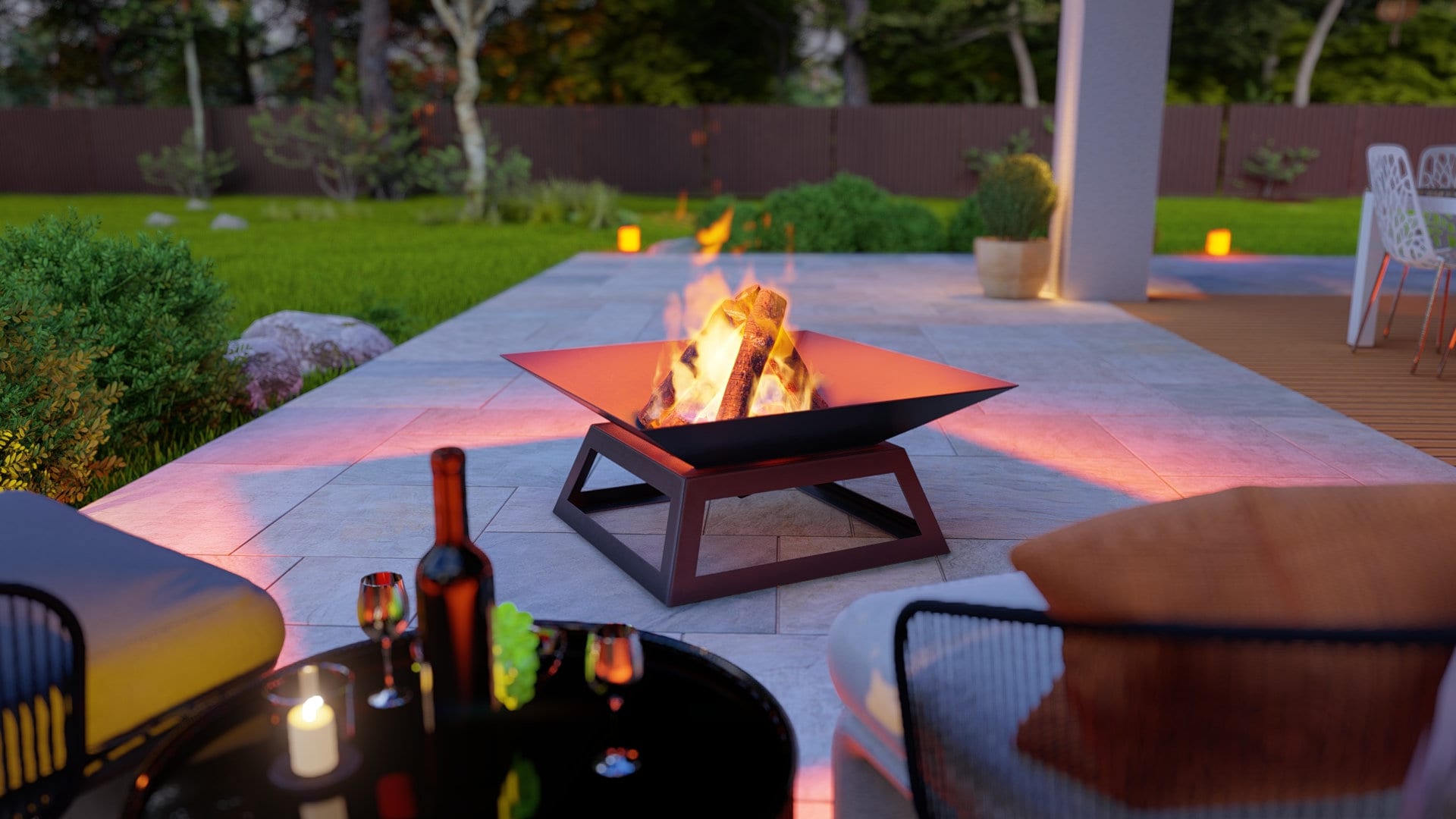Fire Pit Square Fly 2 Sizes. Digital Product, Files DXF, SVG for CNC ...