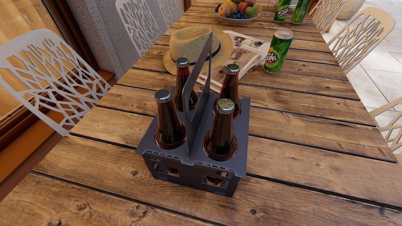 Beer and Soda Holder. Digital Product, Files DXF, SVG for CNC, Plasma ...