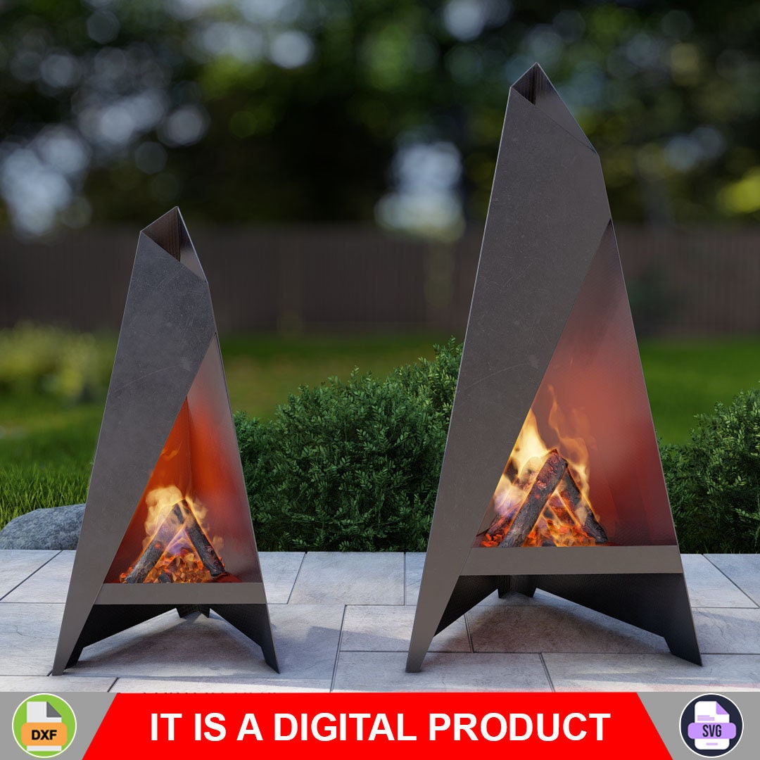 Pyramid V1 2 Sizes. Digital Product, Files DXF, SVG for CNC, Plasma ...