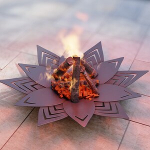 Fire Pit Flower V2. Digital Product, Files DXF, SVG for CNC, Plasma ...