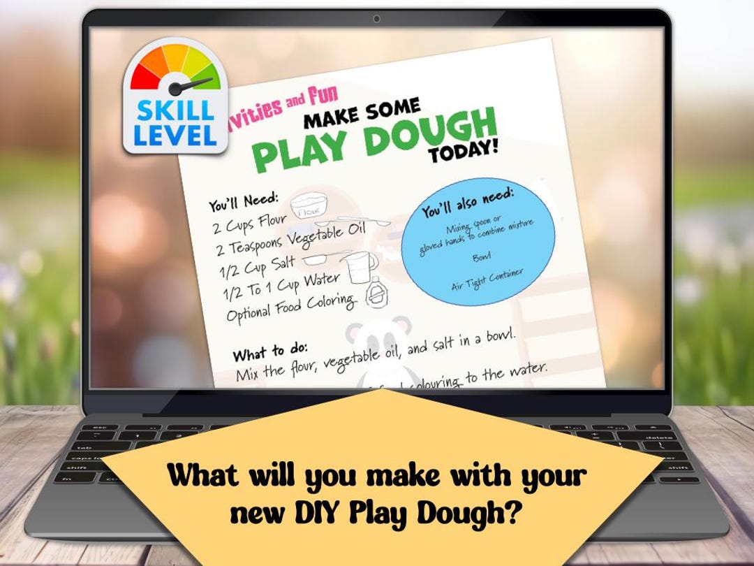 Play Dough Activity, Printable Instructions, Fun Activity Kids & Adults ...