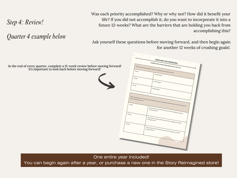 Ultimate 12 Week Year Printable Planner! Instant Download & Editable ...