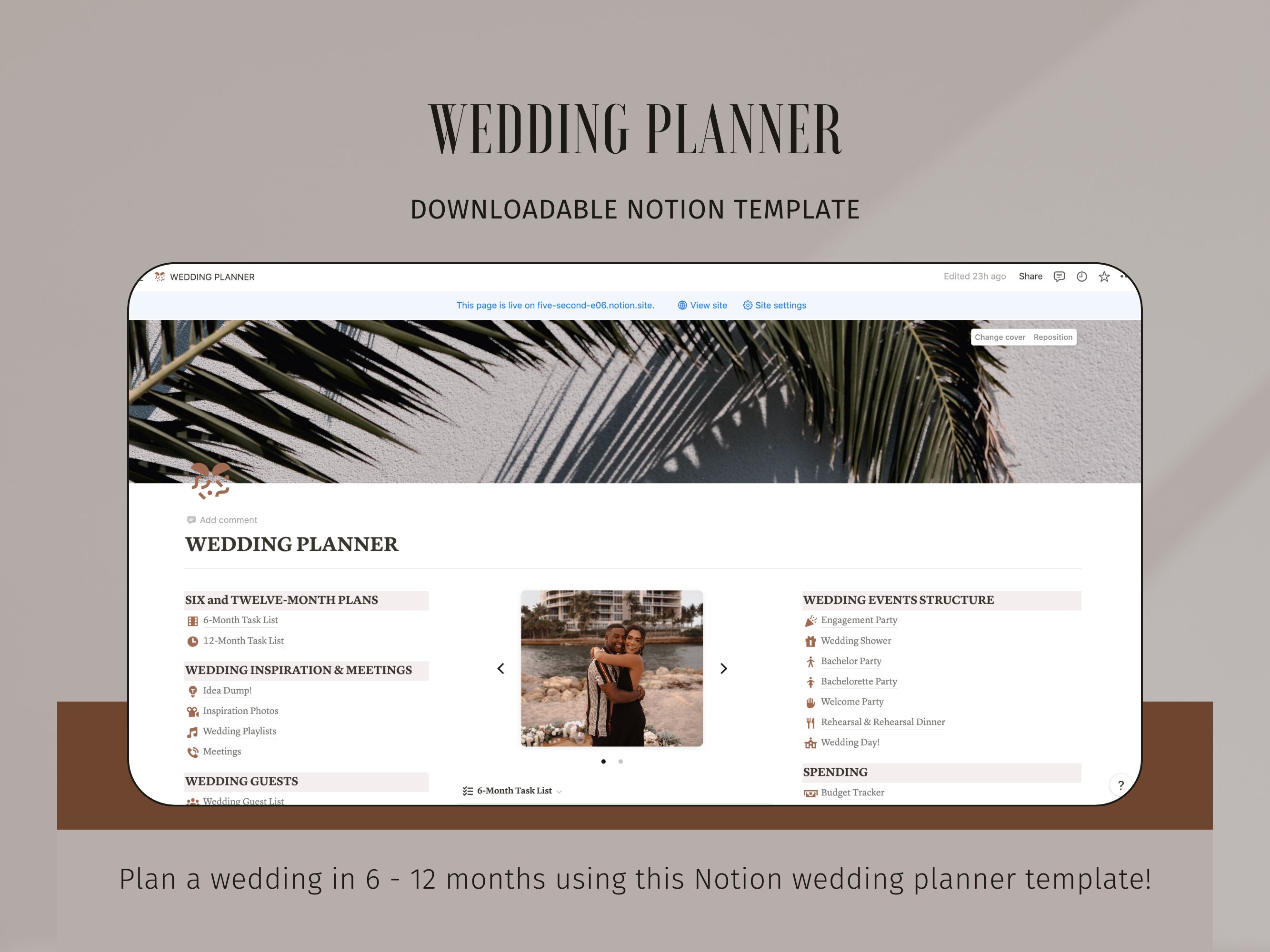 Wedding Planner Notion Template Beginner Friendly - Etsy