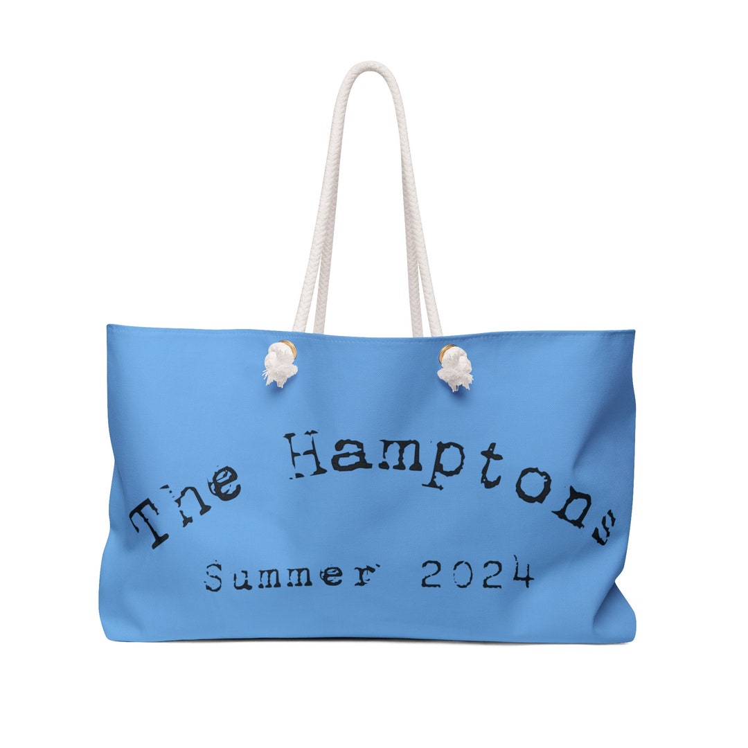 The Hamptons Weekend Tote Bag, Blue East End Beach Bag, Sag Montauk ...